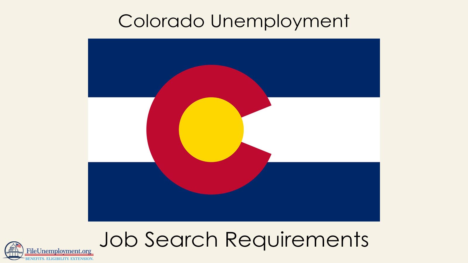 What are Colorado's work search requirements for unemployment?