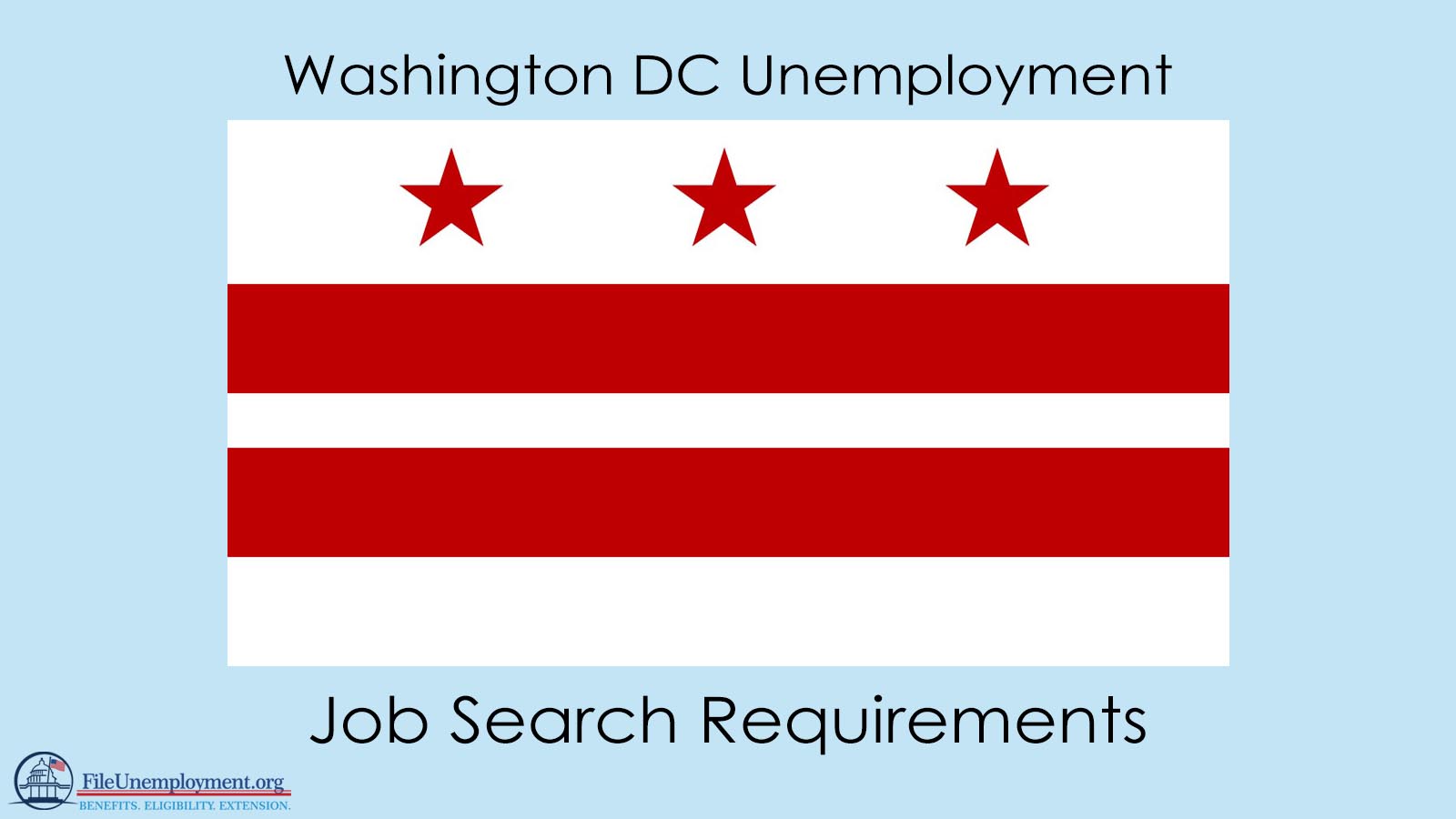 Work search requirements for DC unemployment insurance benefits